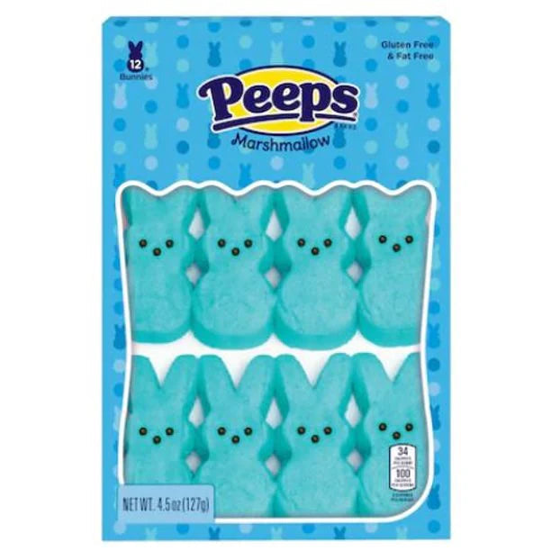 Peeps Blue Marshmallow Chicks- 12ct (127g)