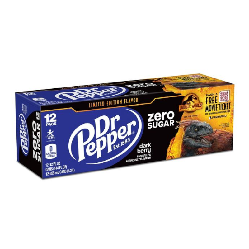 Dr Pepper Dark Berry Zero- 12 Pack (12 x 355ml)